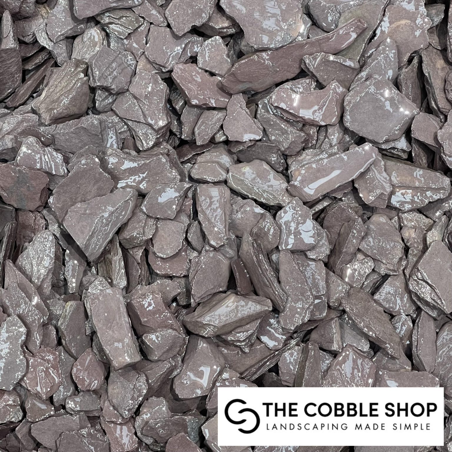 Plum Slate 20mm : garden aggregates : The Cobble Shop