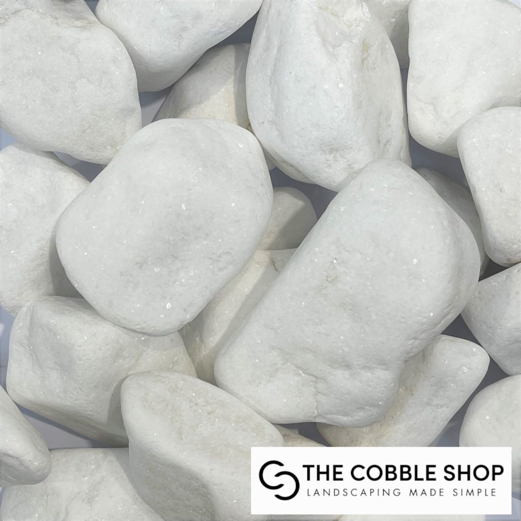 Thassos White Cobbles 30-60mm - The Cobble Shop